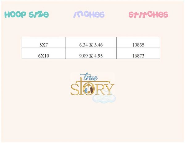 True story Nativity embroidery design - Tiny Dreams Embroidery