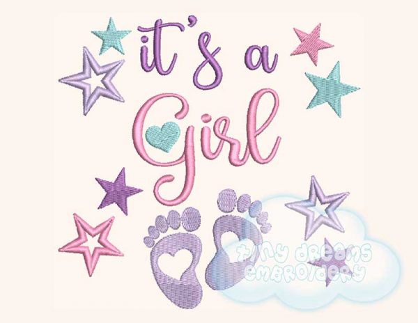 It's a girl embroidery design - Tiny Dreams Embroidery
