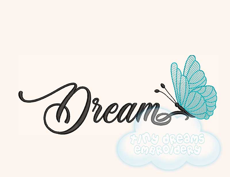 Butterfly dream embroidery design - Tiny Dreams Embroidery