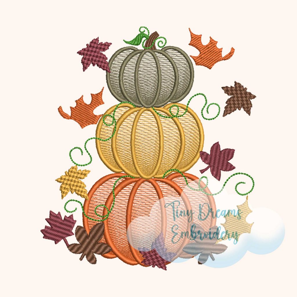 Pumpkin Digital Machine Embroidery Design Fall Embroidery Autumn Design ...