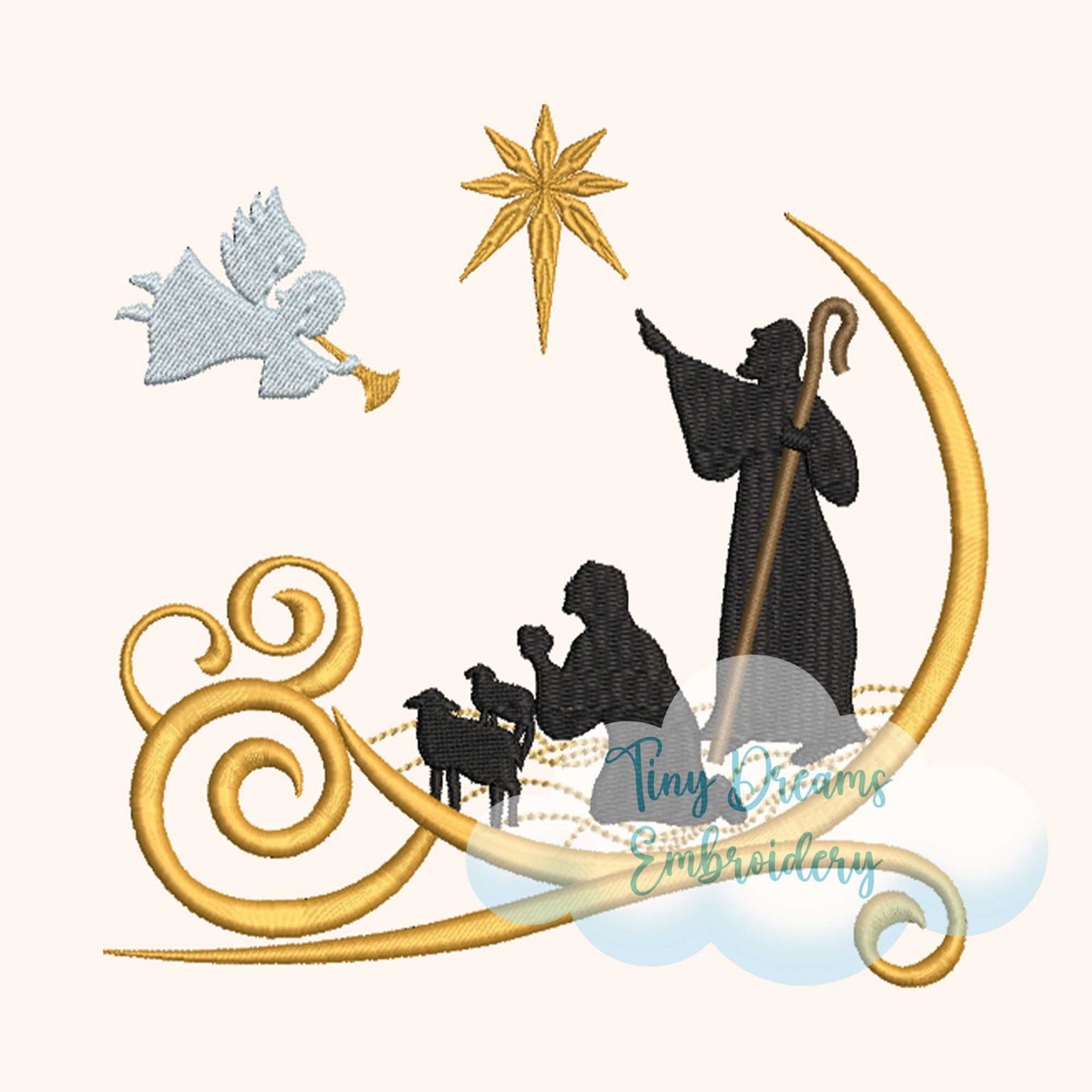 Christmas Shepherds Digital Machine Embroidery Design Nativity ...