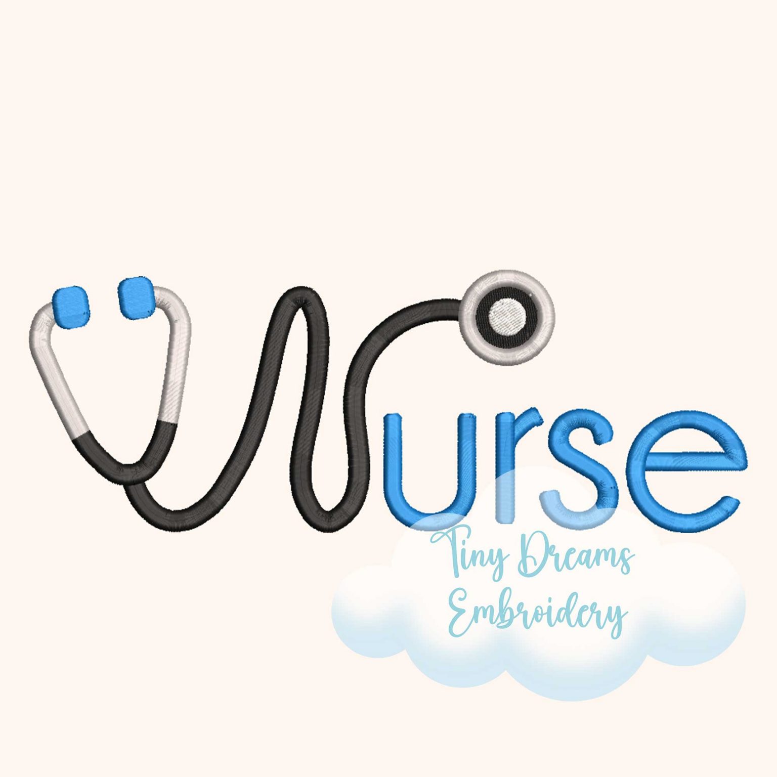 Stethoscope Nurse Digital Machine Embroidery Design Nurse Medical ...