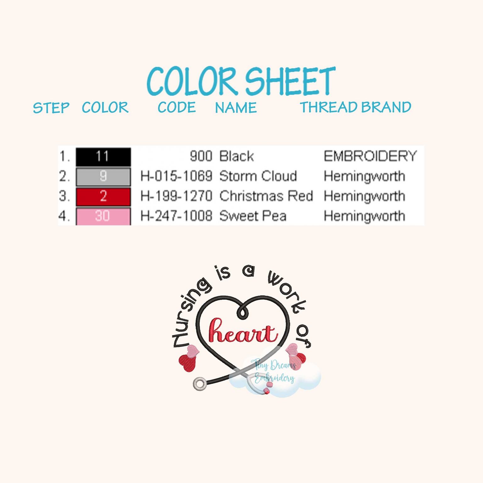 Nursing Digital Machine Embroidery Design Nurse Work Embroidery Design Heart Love Embroidery ...