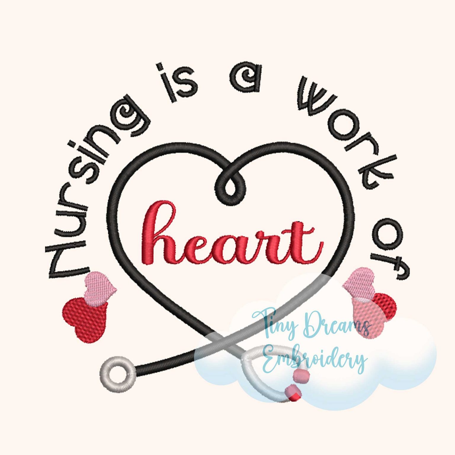 Nursing Digital Machine Embroidery Design Nurse Work Embroidery Design ...