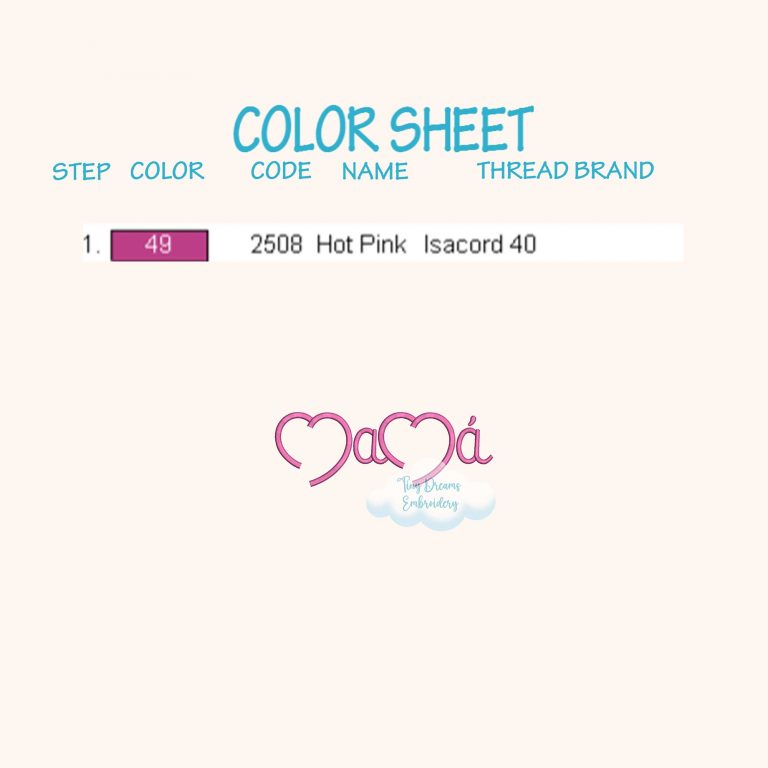 Mama Heart Digital Machine Embroidery Design Mom Heart Design ...