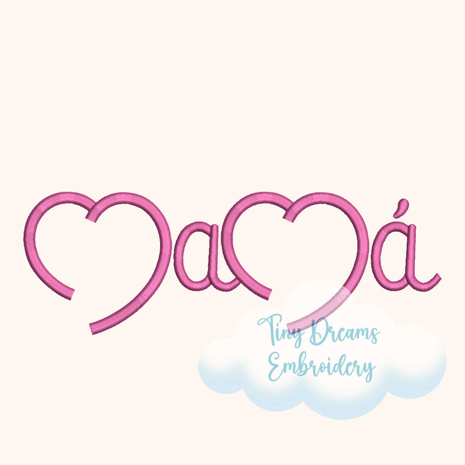 Mama Heart Digital Machine Embroidery Design Mom Heart Design ...