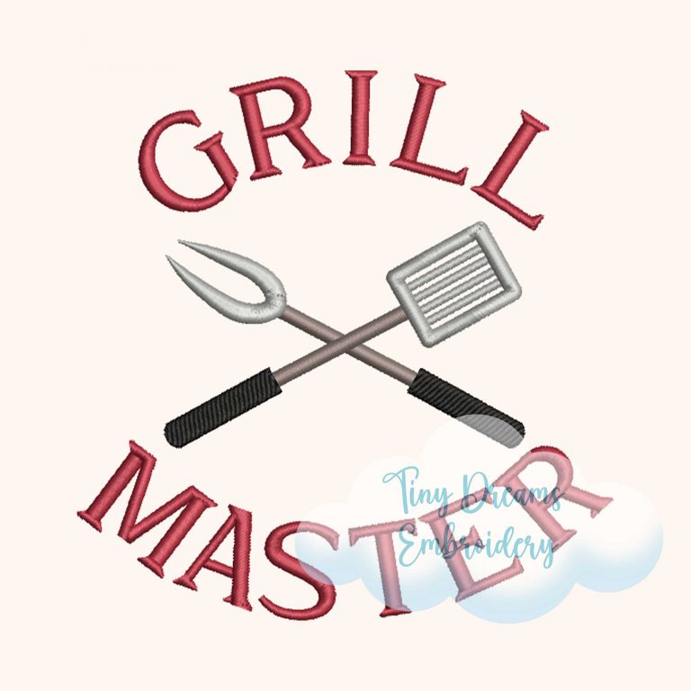Grill Master Digital Machine Embroidery Design Dad Kitchen Man Design ...