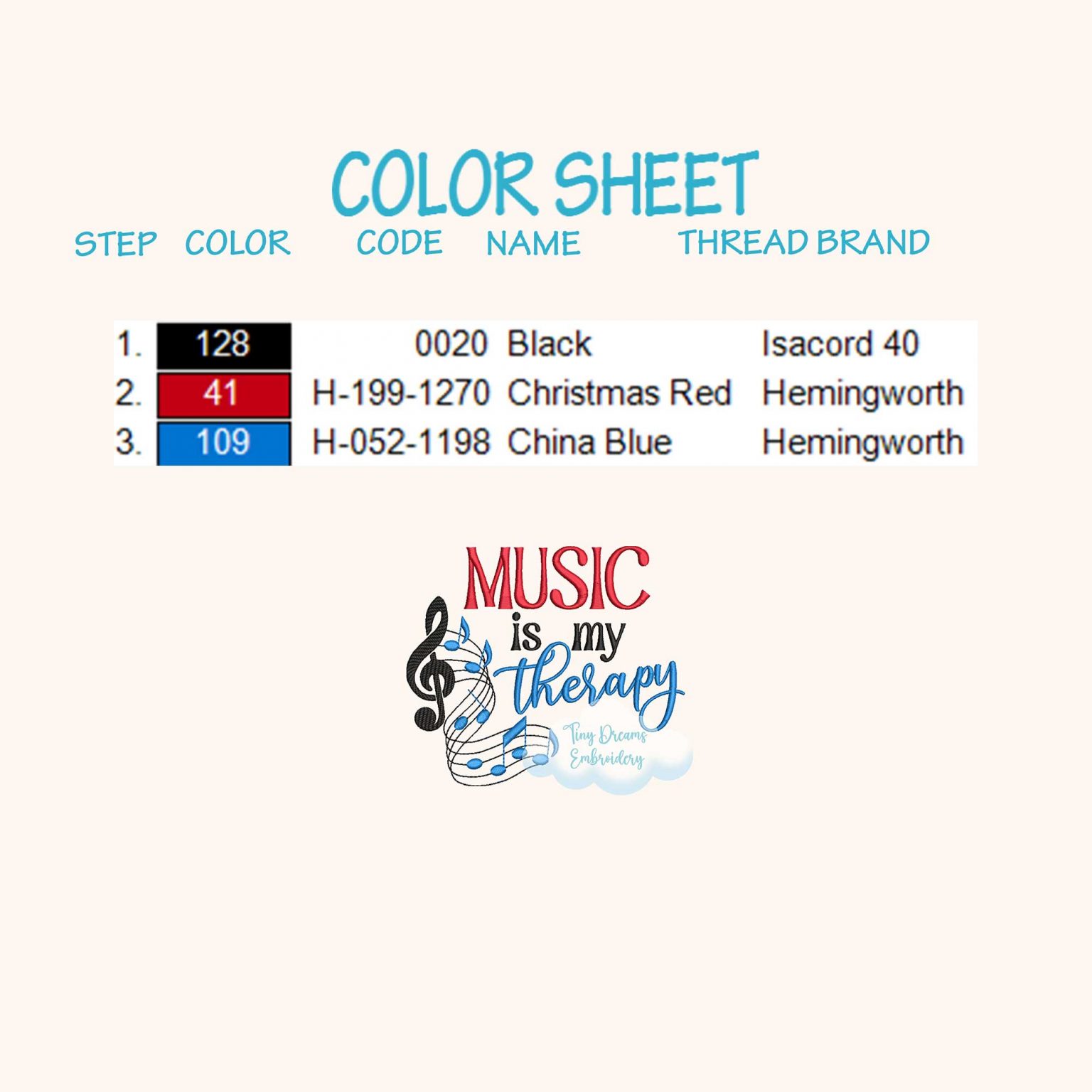 Music is Therapy, Music Notes Machine Embroidery Design: Treble Clef ...