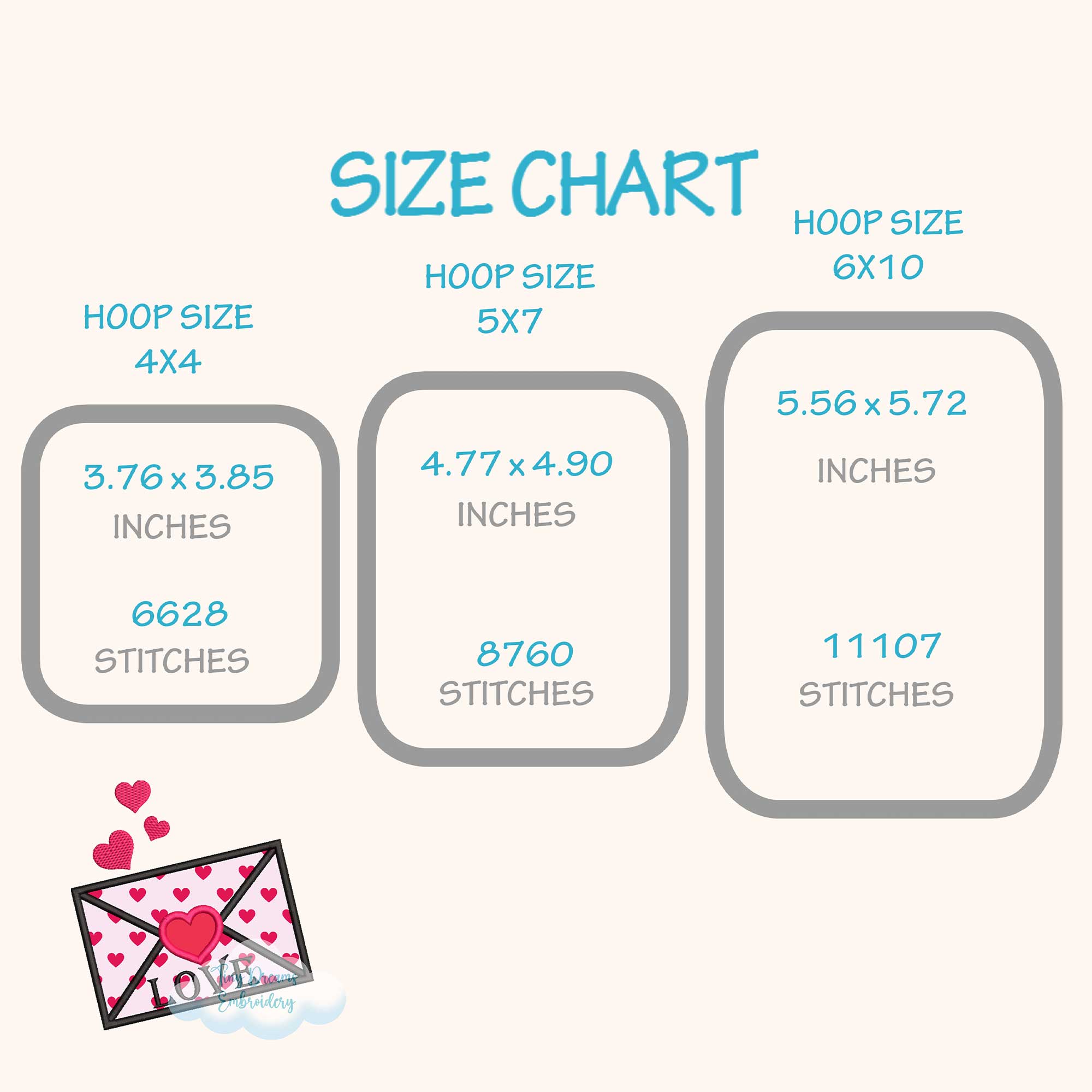 Love Letter Envelope Applique: Valentine Heart Embroidery Design (3 ...