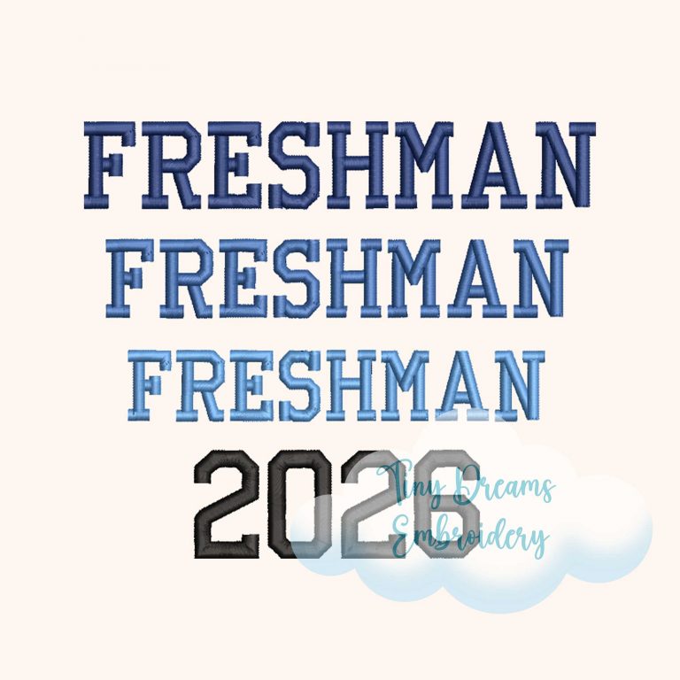 2026 Freshman Graduation Embroidery Design: Congrats, College ...